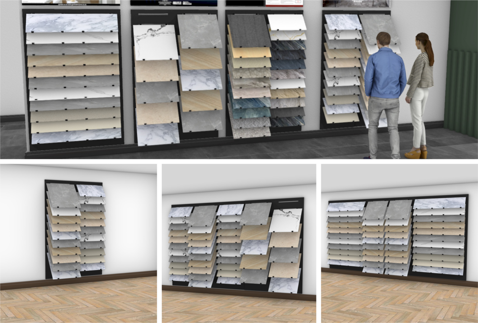 NEW ADJUSTABLE WALL RACK FROM VISION DISPLAY: A MULTI-FORMAT TILE ...